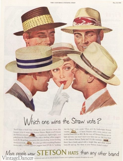 1950s Men's Hats Styles & History