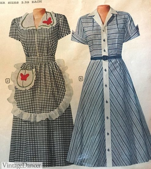 1950s Apron History: Tea Apron, Half Apron, Cobbler Apron