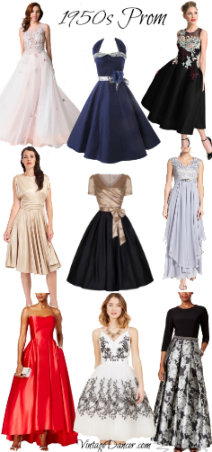 1950s History of Prom, Party, Evening and Formal Dresses