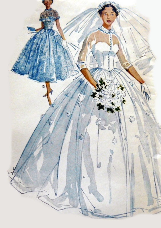 1950s Vintage Wedding Dresses & Shoes History