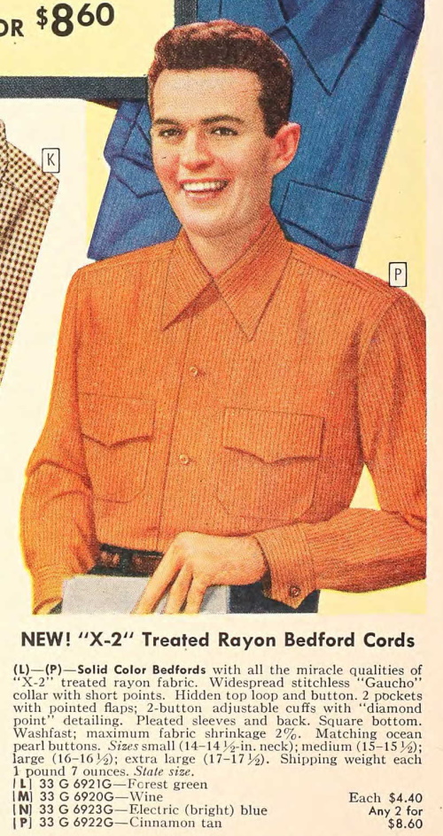 1950s Men's Shirt Styles - Casual, Gaucho, Camp, Bowling