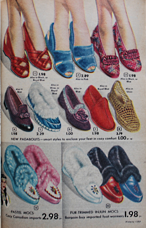 New Vintage Slippers, House Shoes, Boudoir Shoes for Ladies