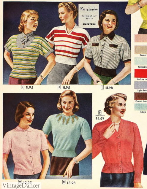 1950s Tops and Blouse Styles | 50s Fashion History