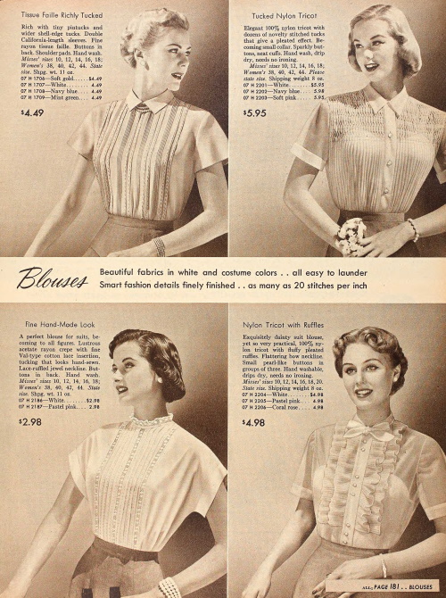 1950s Tops and Blouse Styles | 50s Fashion History