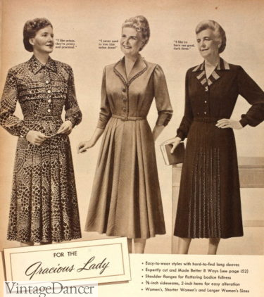 1950s Mature Women Fashion, Mrs. Clothing