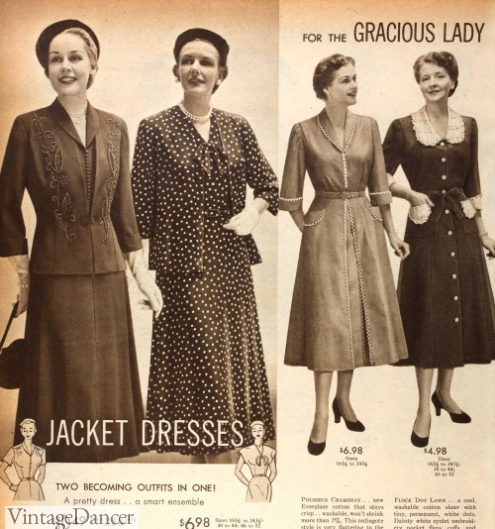 1950s Mature Women Fashion, Mrs. Clothing