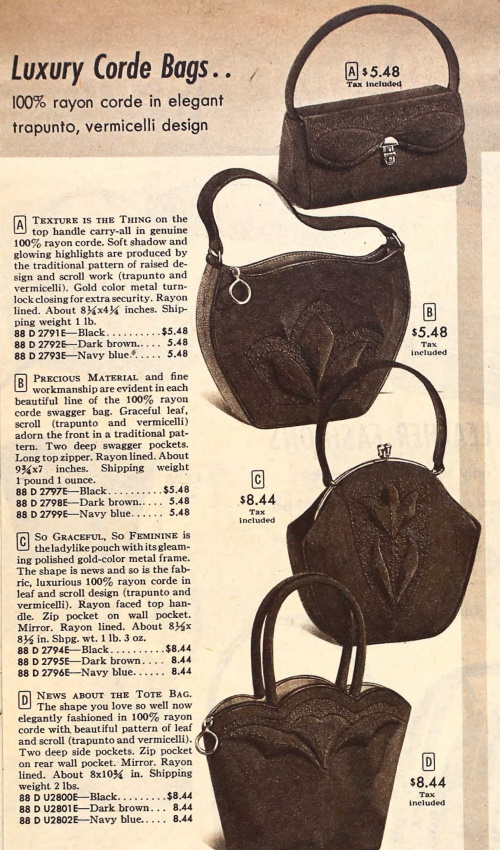 1950s Handbags, Purses, and Evening Bag Styles