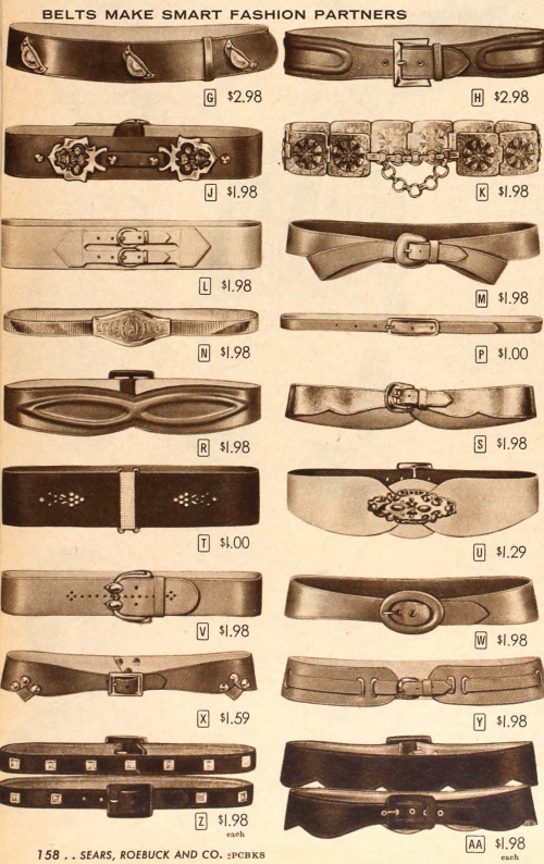 A History of Belts 1920-1960 for Women