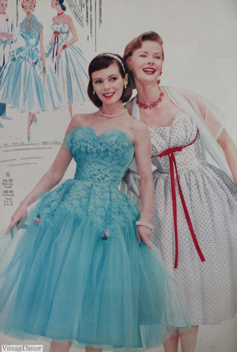 1950s History of Prom, Party, Evening and Formal Dresses