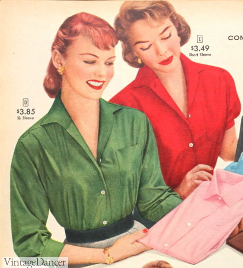 1950s Tops and Blouse Styles | 50s Fashion History