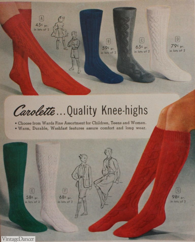 1950s Socks- Women's Bobby Socks