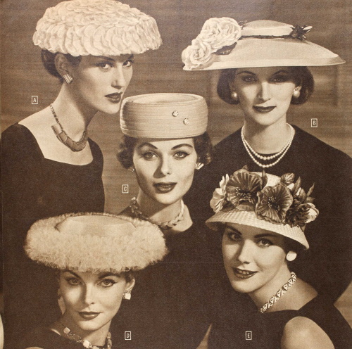 1950s Womens Hats by Style