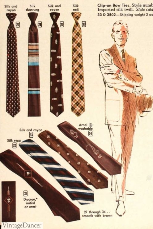 Men's Ties History of the 1920s to 1970s