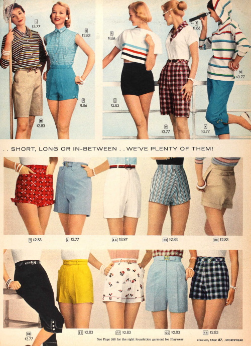 Vintage Shorts, Culottes History 1930s-1950s