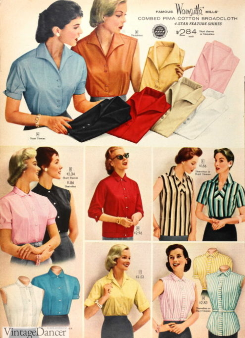 1950s Tops and Blouse Styles | 50s Fashion History