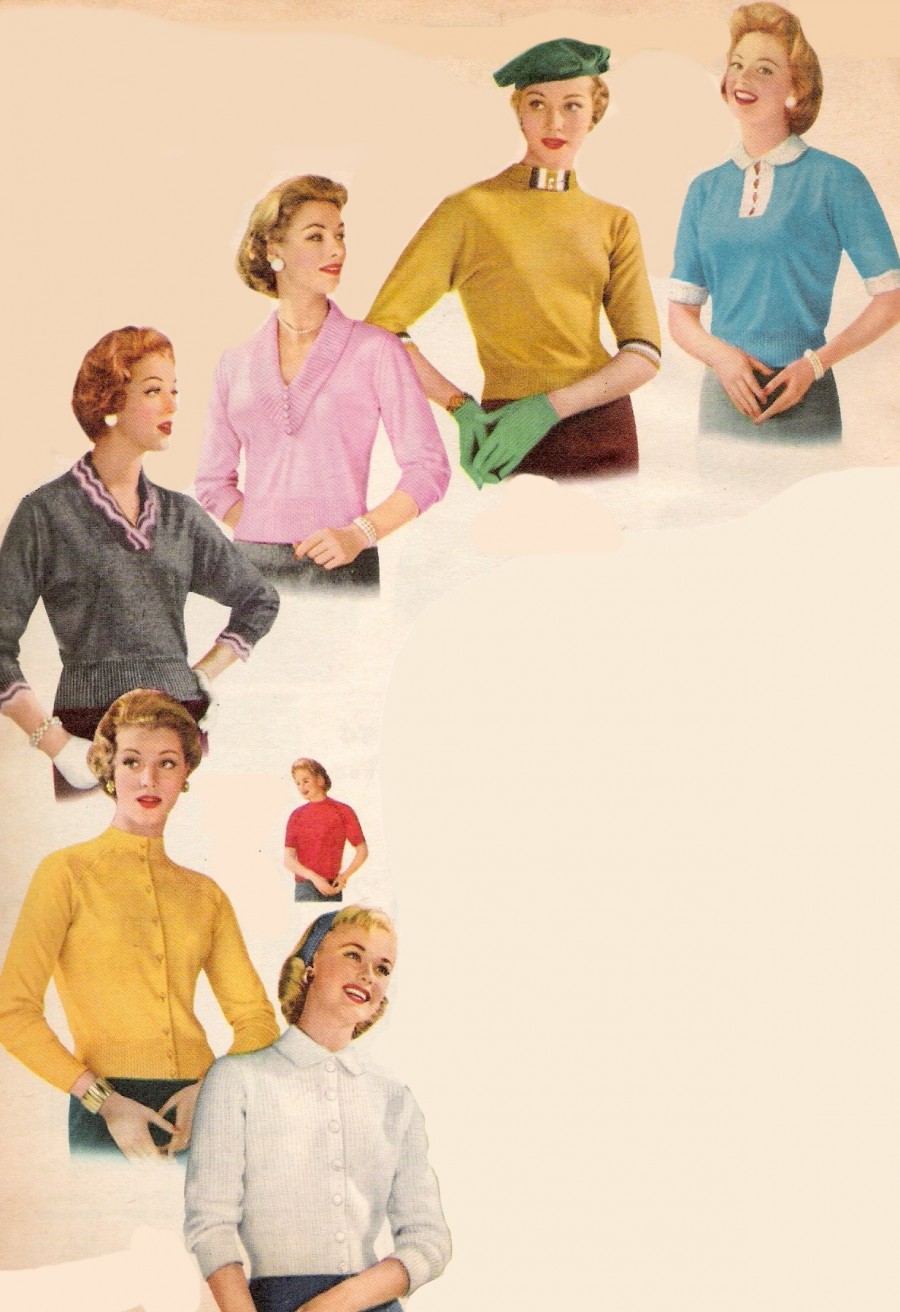 Vintage Sweaters: 1940s, 1950s, 1960s with Pictures