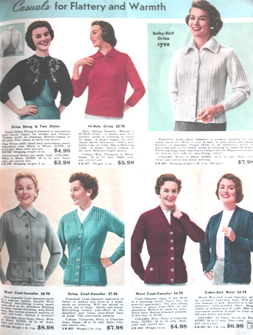 Vintage Sweaters: 1940s, 1950s, 1960s with Pictures