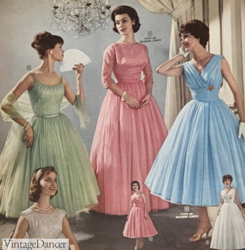 1950s History of Prom, Party, Evening and Formal Dresses