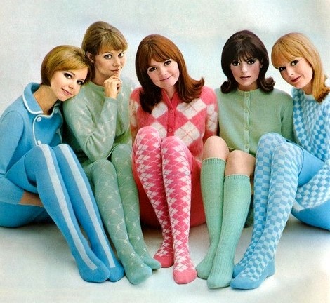 1960s Tights, Panty Hose, Stockings, Knee High Socks