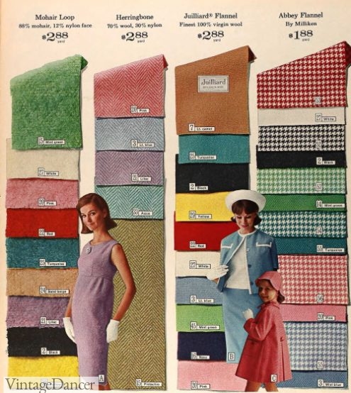 1960s Colors and Fabrics - Women's Fashion
