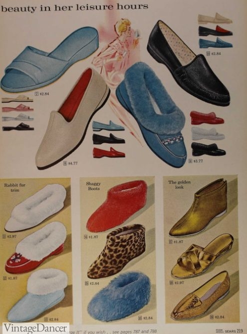 New Vintage Slippers, House Shoes, Boudoir Shoes for Ladies