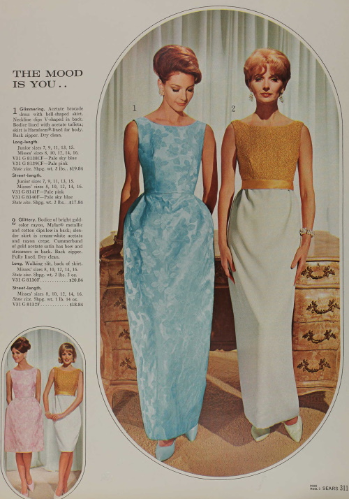 1960s Evening Dresses, Bridesmaids, Mothers Gowns