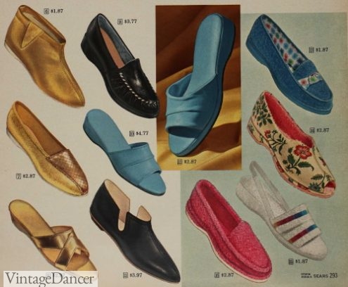 New Vintage Slippers, House Shoes, Boudoir Shoes for Ladies
