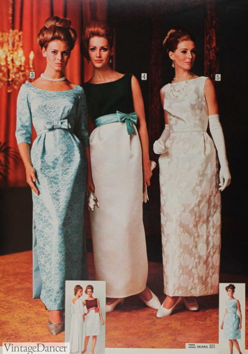 1960s Evening Dresses, Bridesmaids, Mothers Gowns