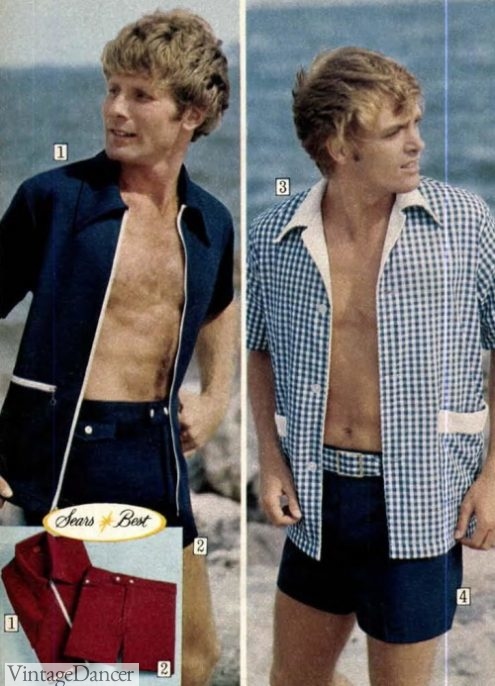 Retro Men's Swim Trunks - 1960s, 1970s, 1980s History