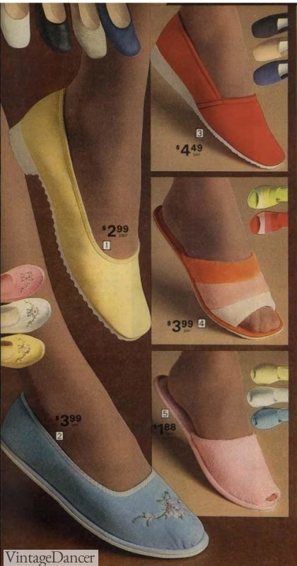 New Vintage Slippers, House Shoes, Boudoir Shoes for Ladies