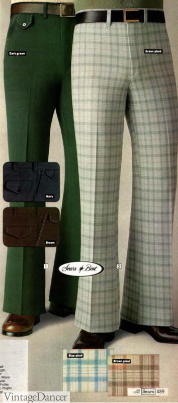60s - 70s Mens Bell Bottom Jeans, Flares, Disco Pants