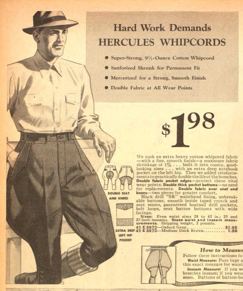 1940s Men's Work Clothes, Casual Wear