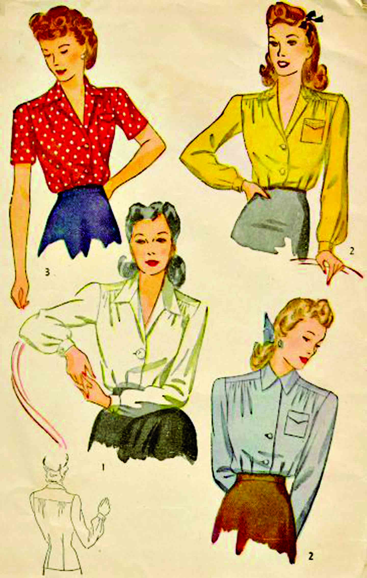 Vintage 1940s Blouses