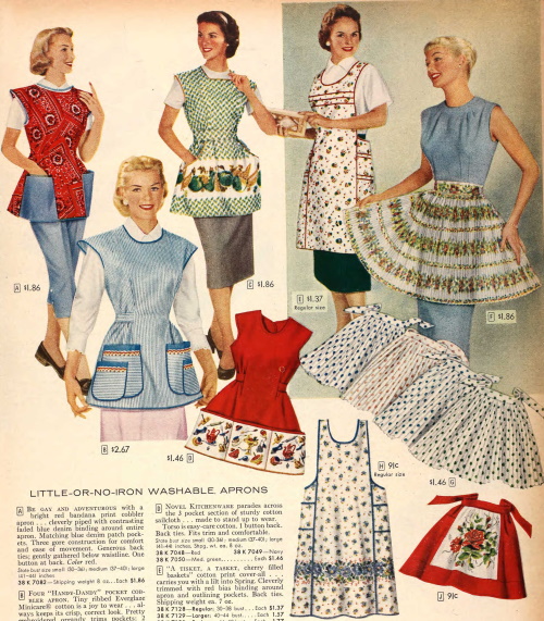 1950s Apron History: Tea Apron, Half Apron, Cobbler Apron