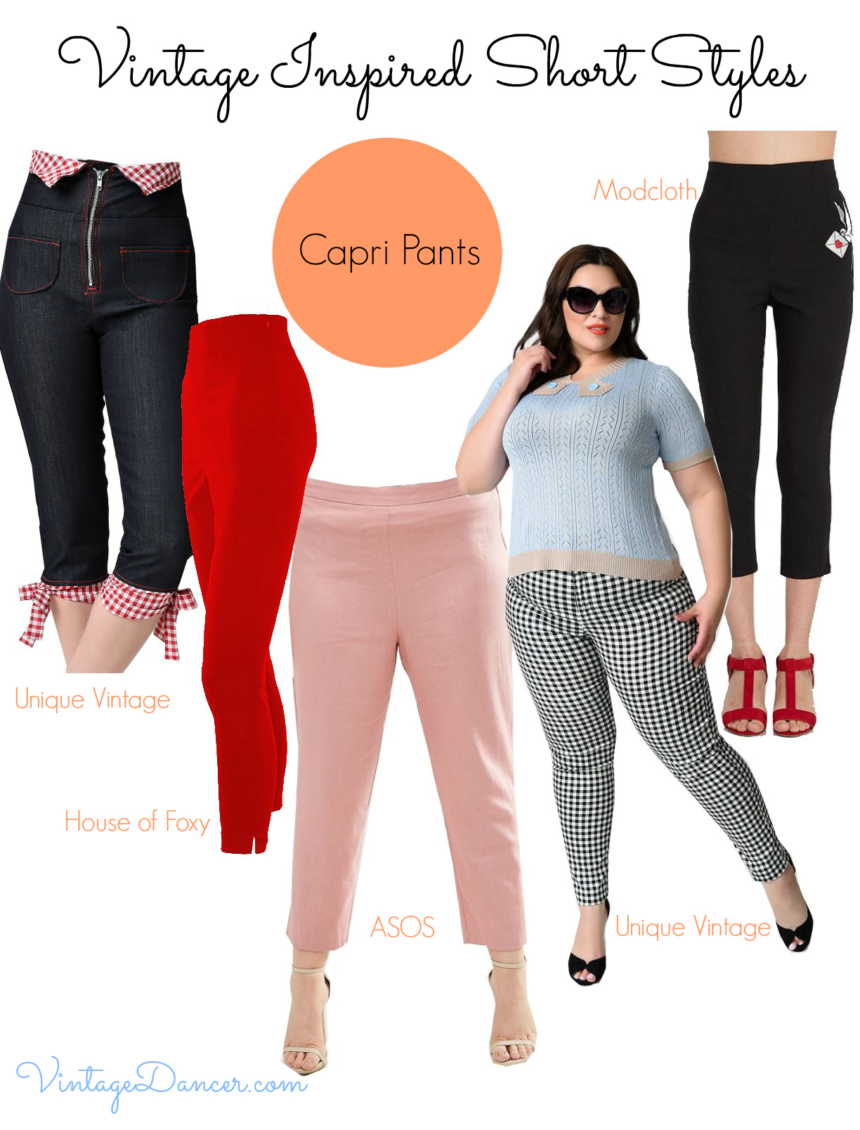 Vintage Shorts, Culottes History 1930s-1950s