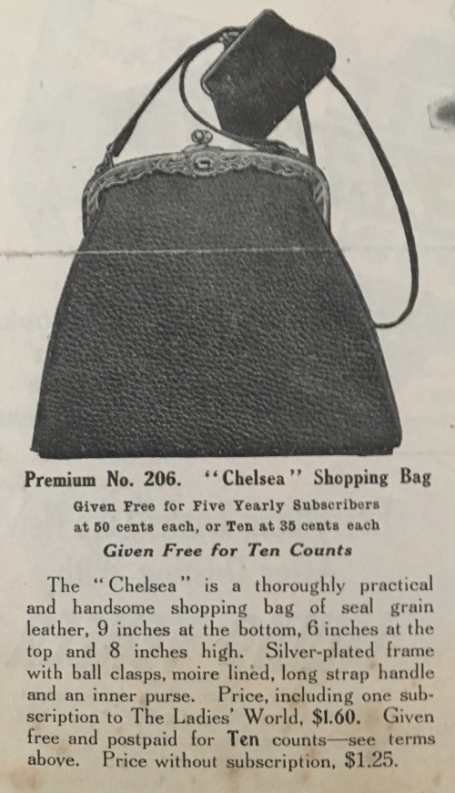 Edwardian Handbags, Purses History 1900 - 1910s