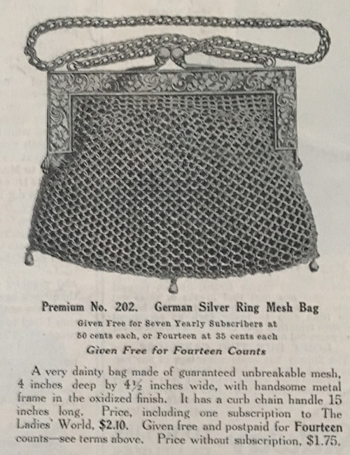 Edwardian Handbags, Purses History 1900 - 1910s