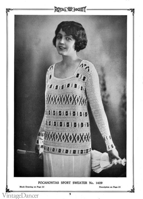 Ladies' 1920s Sweaters and Cardigans History