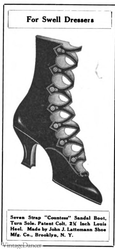 Edwardian Shoes Styles, 1900s Shoes & Boots for Women