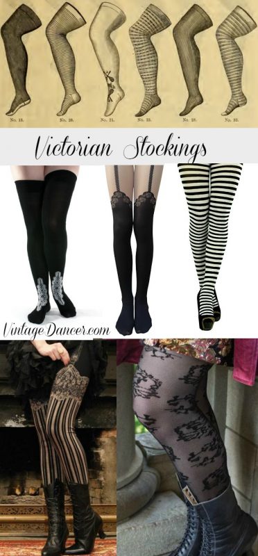 Victorian Stockings, Socks, Hosiery, Tights & History