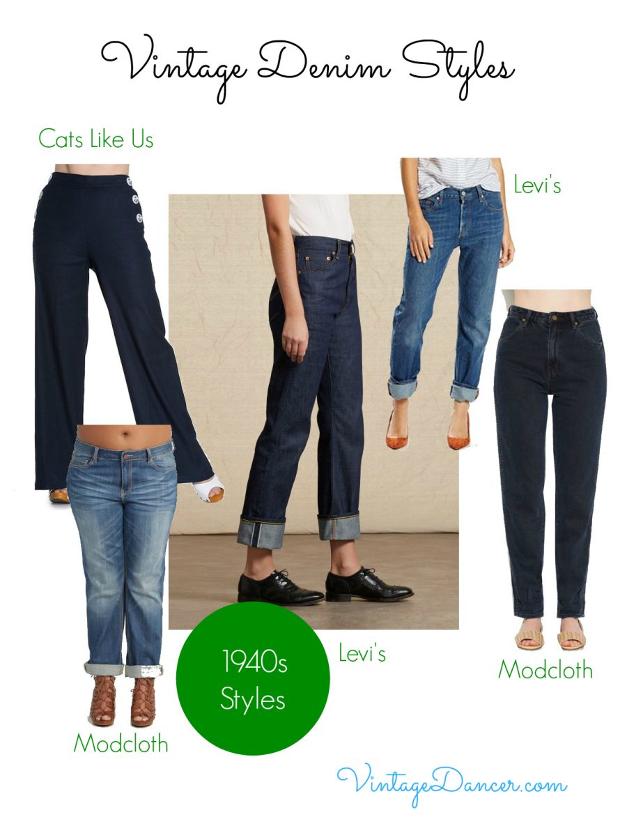 Vintage Jeans 1930s-1970s History for Women