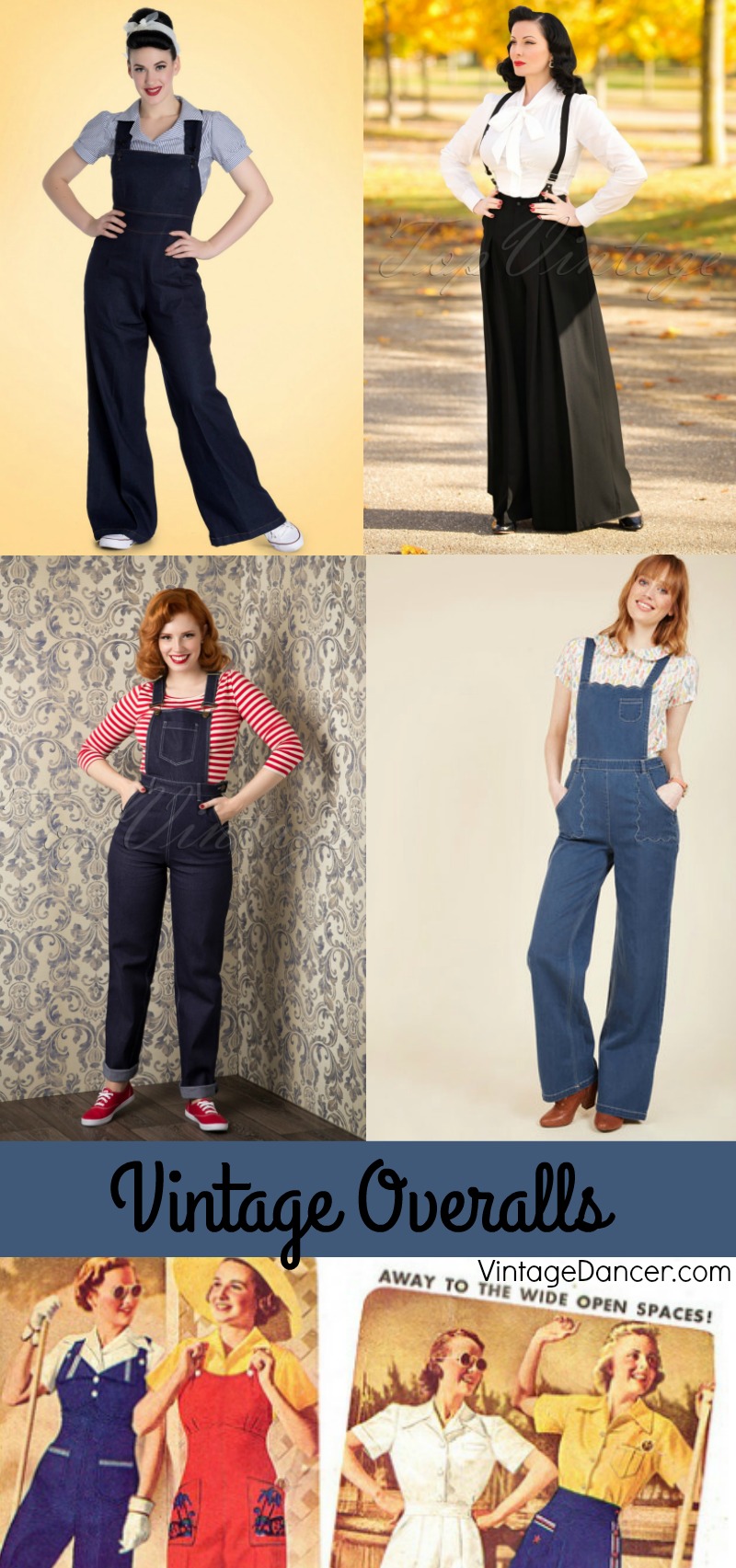 Vintage Overalls 1910s -1950s History & Shop Overalls