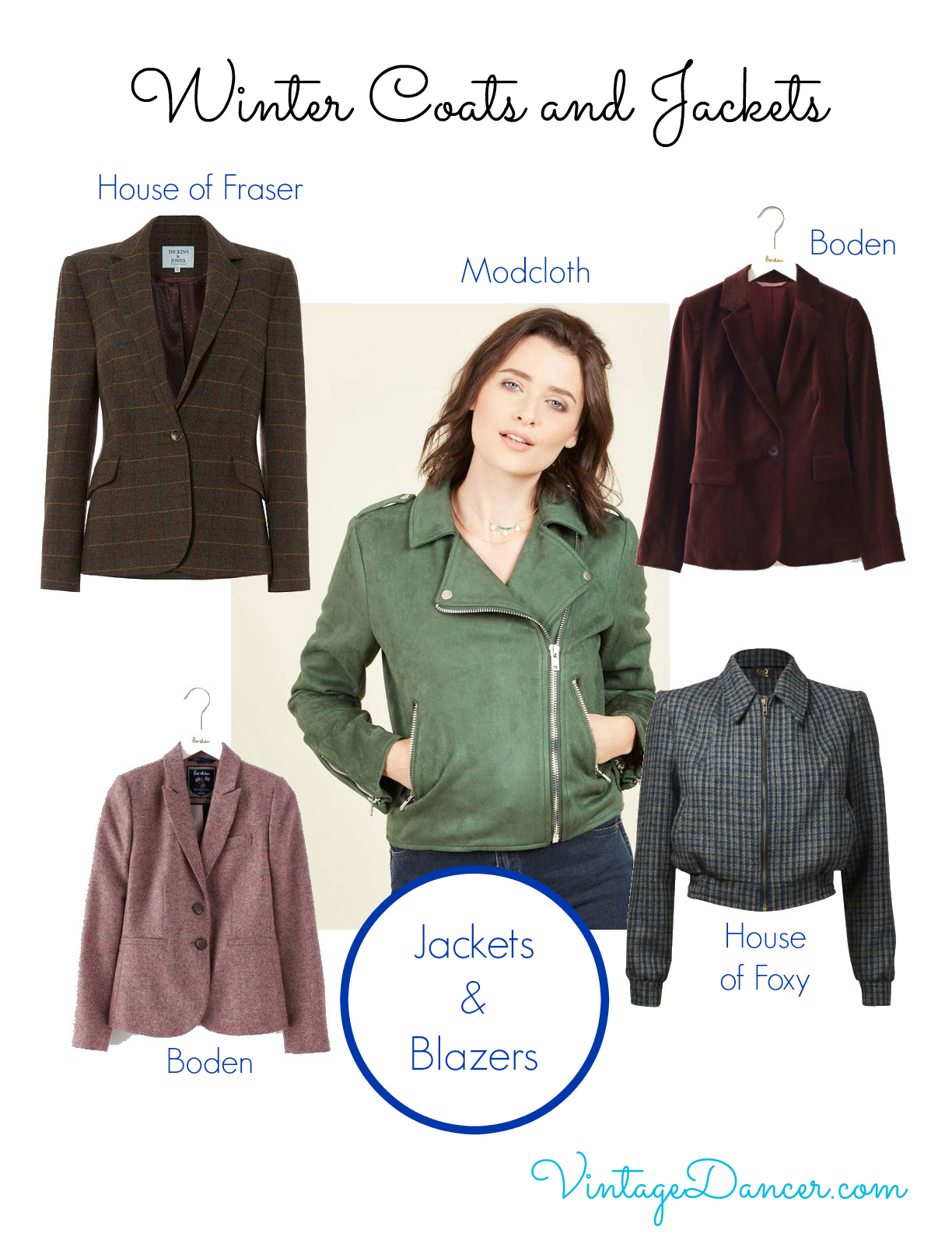 New Vintage Style Coats & Jackets - 30s, 40s, 50s, 60s