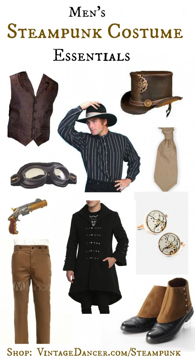 Men's Steampunk Vests, Waistcoats, Corsets