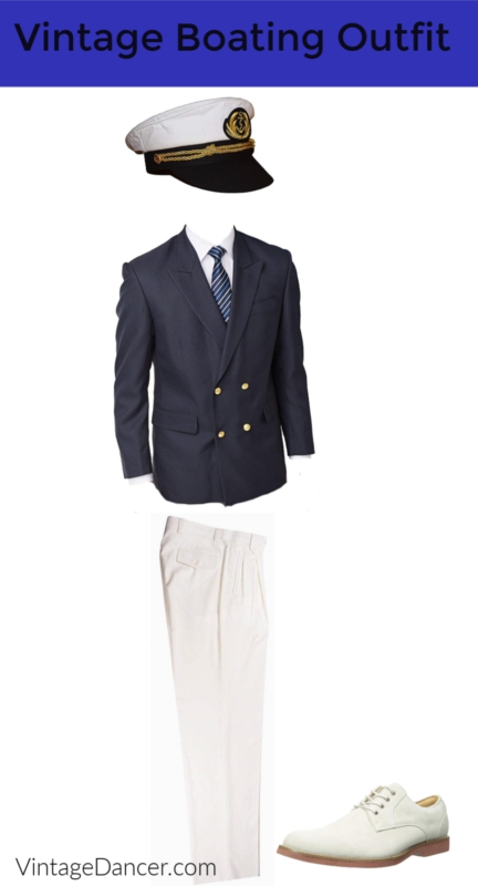Mens Vintage Boating Outfits, Sailing Clothes