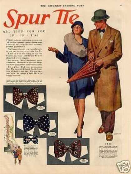 History of 1920s Men's Ties, Neckties, Bowties